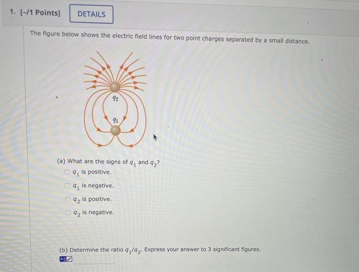 The figure below shows the electric field lines for | Chegg.com