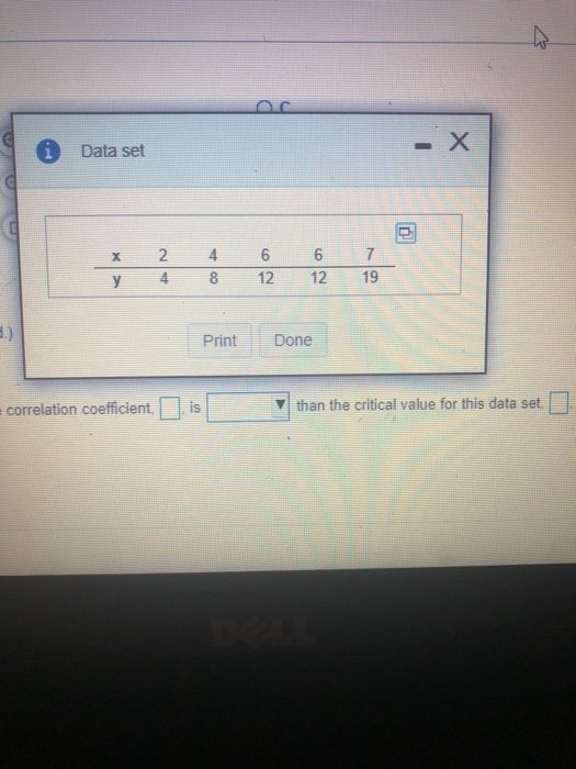 Solved For the accompanying data set (a) draw a scatter | Chegg.com