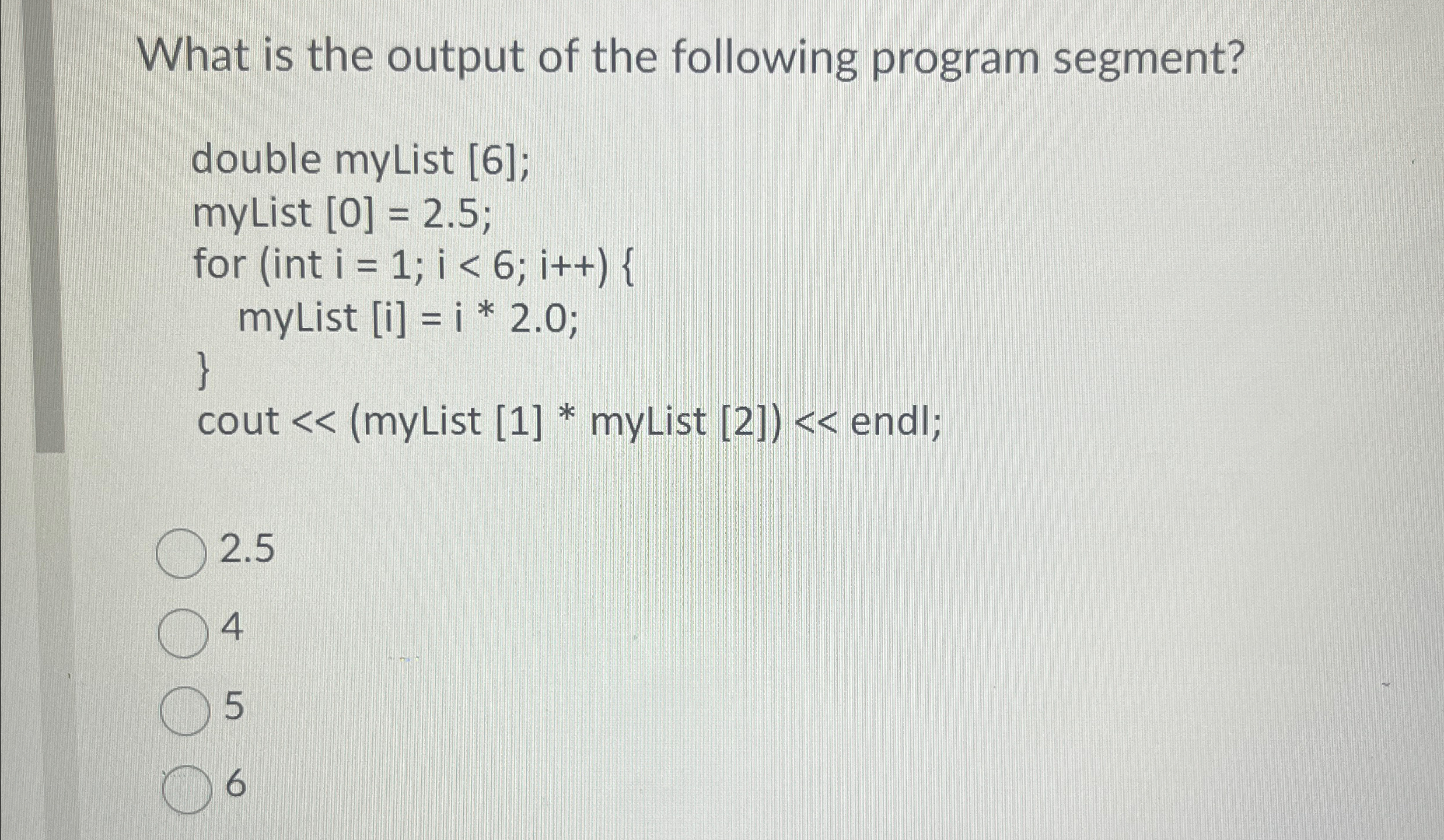 Solved What is the output of the following program | Chegg.com