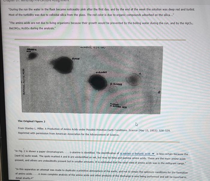 "During the run the water in the fiask became | Chegg.com