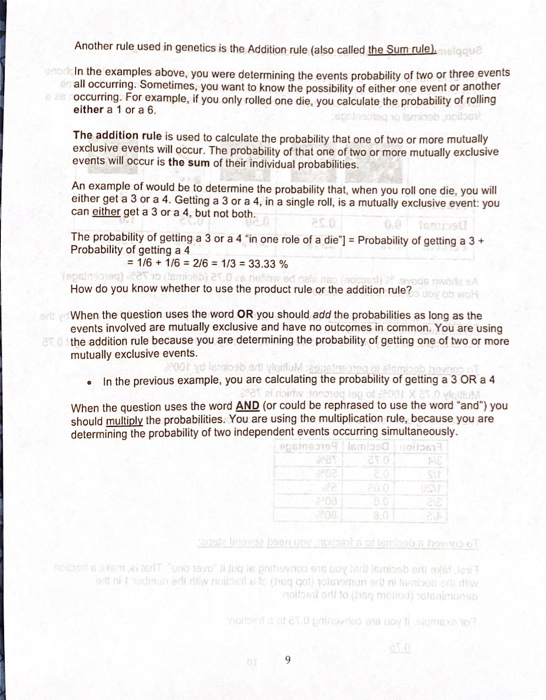 Solved: Probability And Mendelian Genetics Orobo Backgroun... | Chegg.com