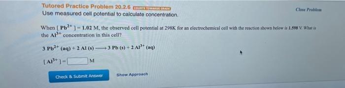 Solved Close Problem Tutored Practice Problem 20.2.6 cm Use | Chegg.com