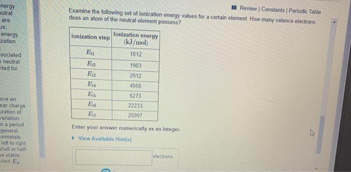 Solved Part A Based on position in the periodic table and | Chegg.com