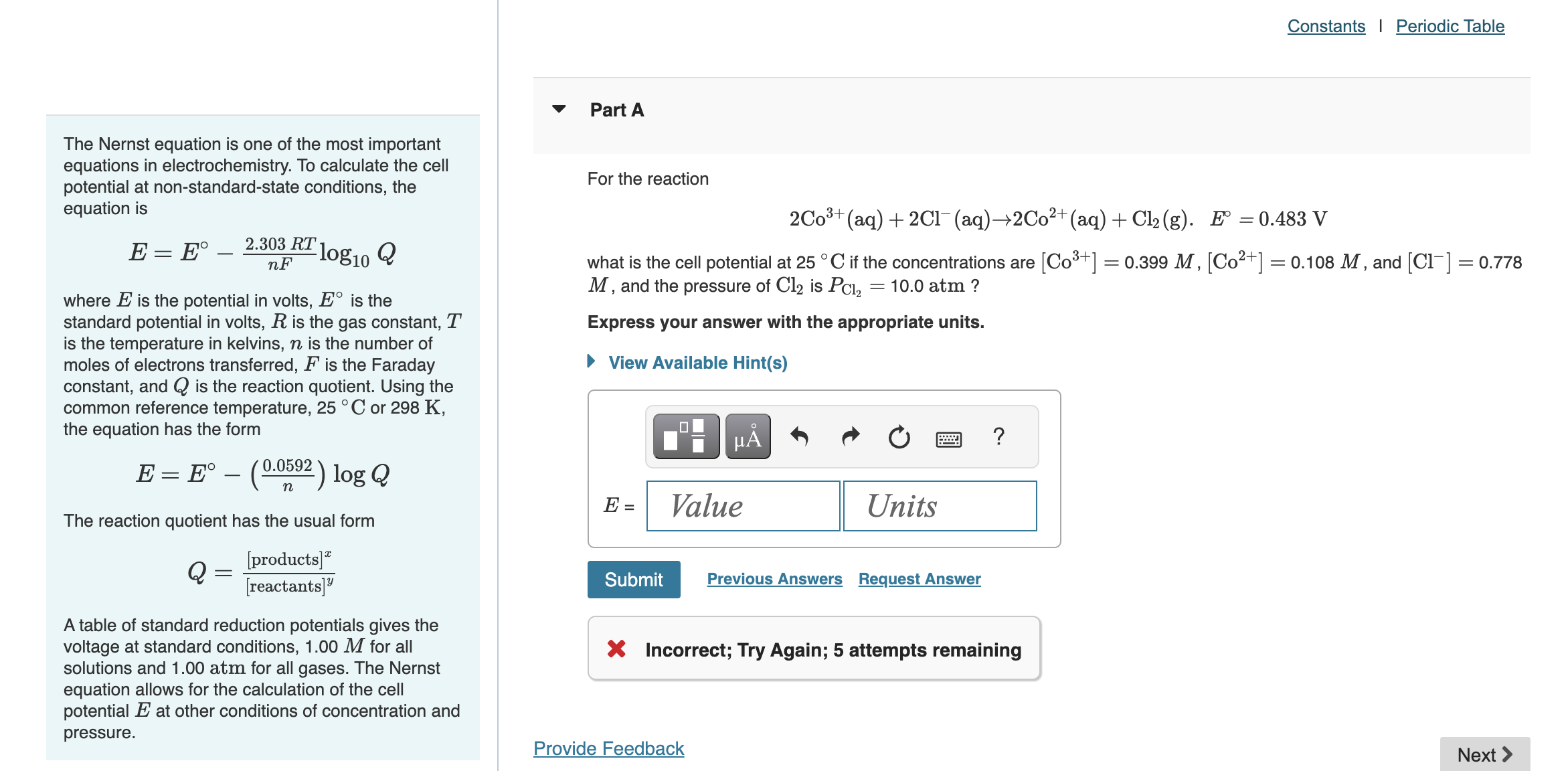 Solved Part AFor the | Chegg.com