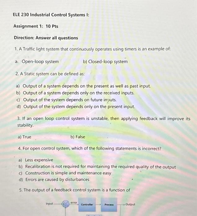 Solved Direction: Answer all questions 1. A Traffic light | Chegg.com