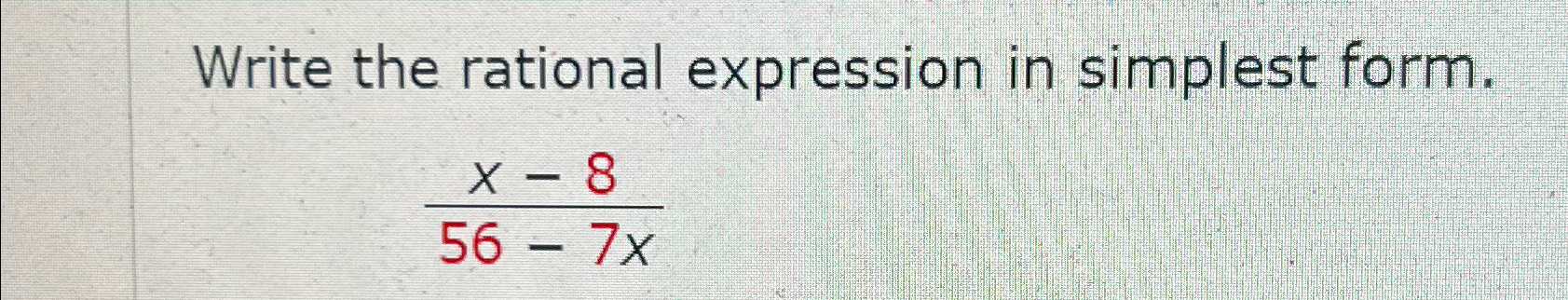 Solved Write the rational expression in simplest | Chegg.com