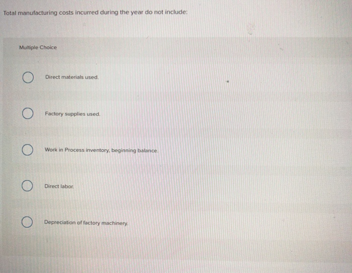 Solved Which of the following items does not represent a | Chegg.com
