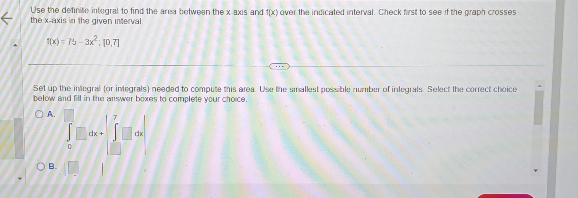 Solved Use the definite integral to find the area between | Chegg.com
