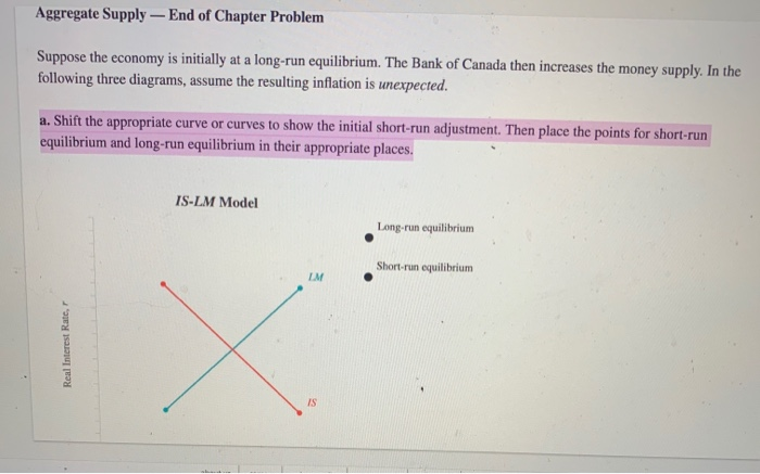Solved Aggregate Supply - End of Chapter Problem Suppose the | Chegg.com