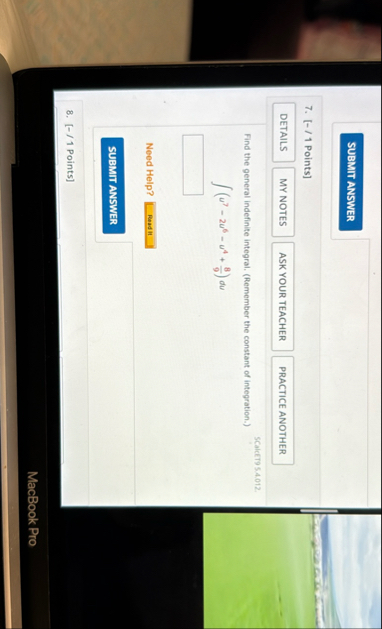 Solved [- / 1 ﻿Points]SCaicET9 5.4.012.Find the general | Chegg.com