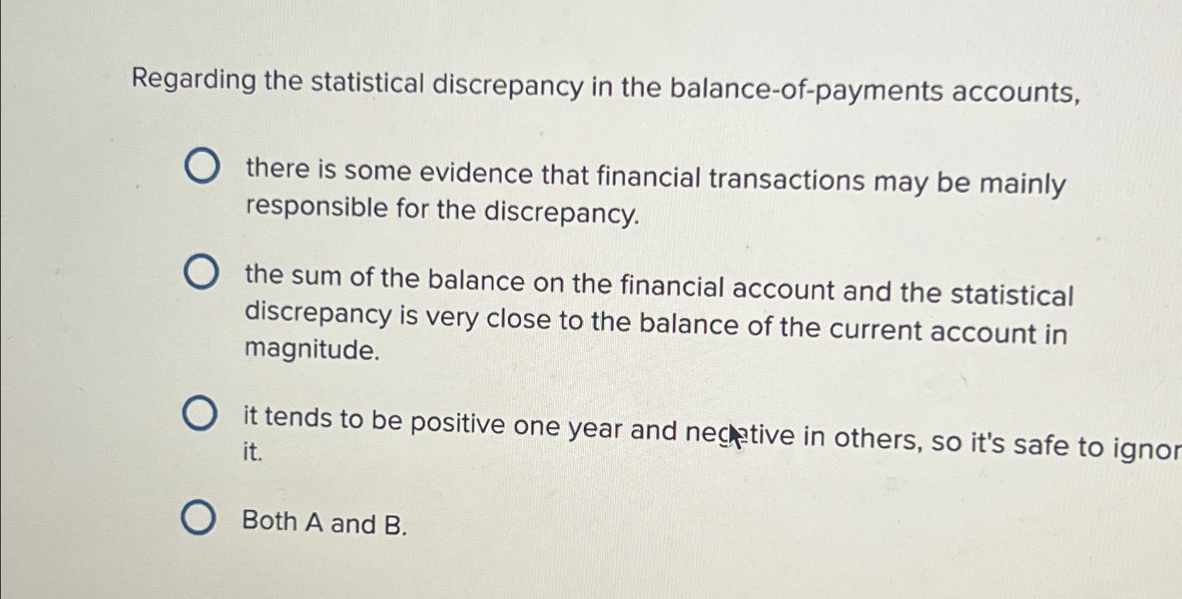 Solved Regarding the statistical discrepancy in the | Chegg.com