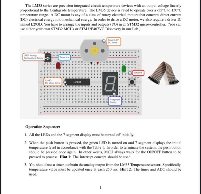 Solved The LM35 series are precision integrated-circuit | Chegg.com