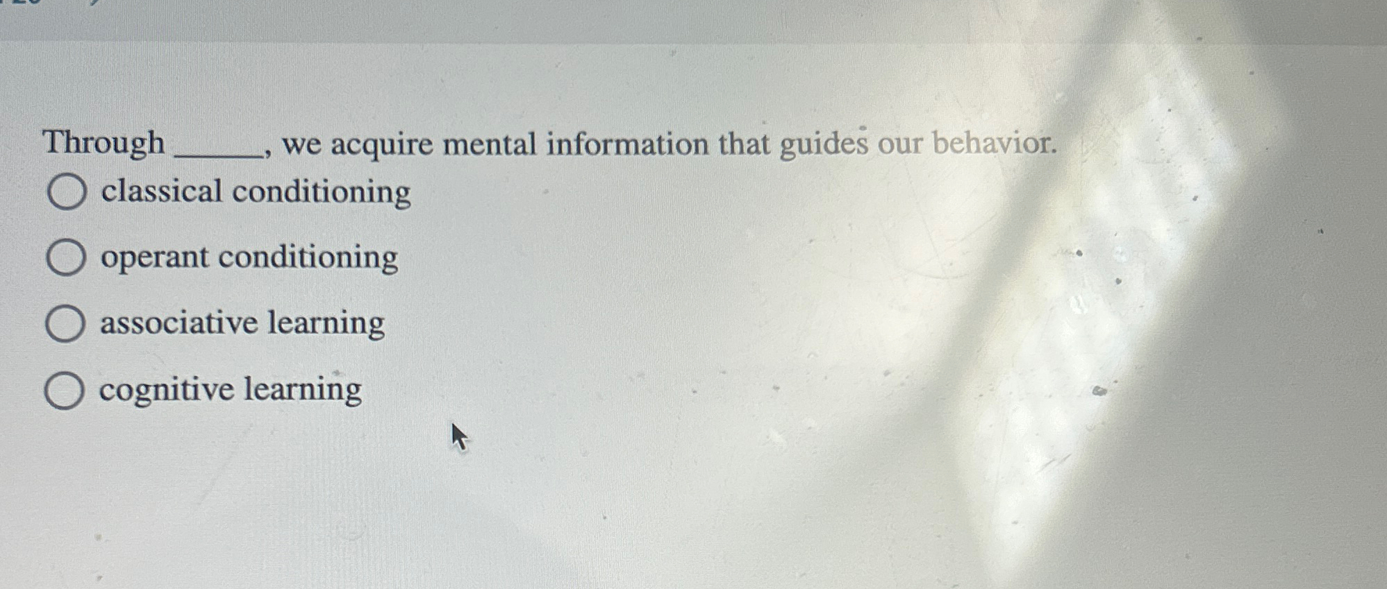Solved Through q, ﻿we acquire mental information that guides | Chegg.com