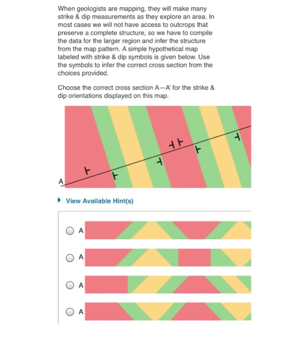 Solved When geologists are mapping, they will make many | Chegg.com
