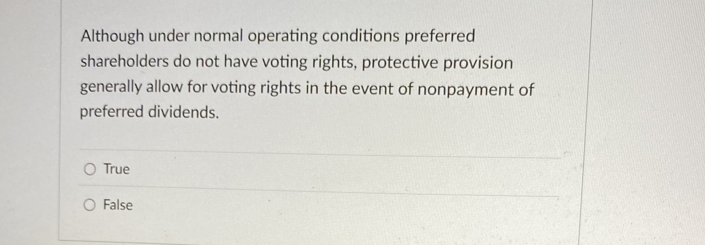 Solved Although under normal operating conditions preferred | Chegg.com