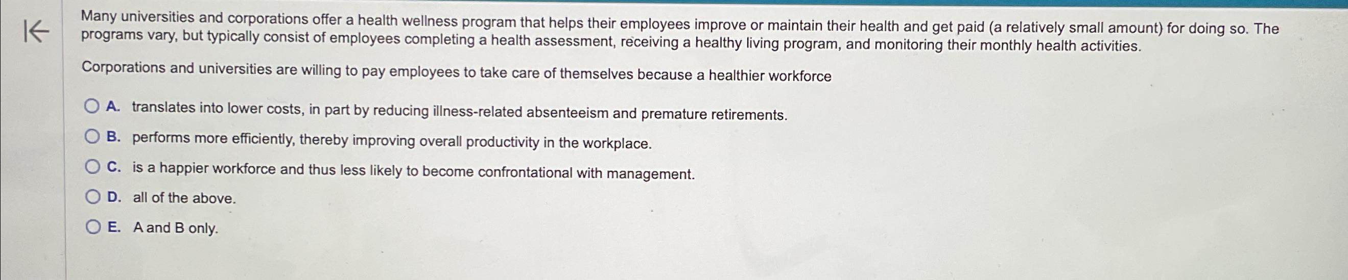 Solved programs vary, but typically consist of employees | Chegg.com