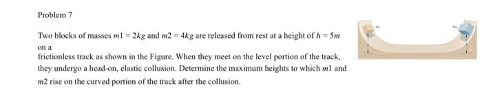 Solved Two blocks of masses m1=2 kg and m2=4 kg are released | Chegg.com