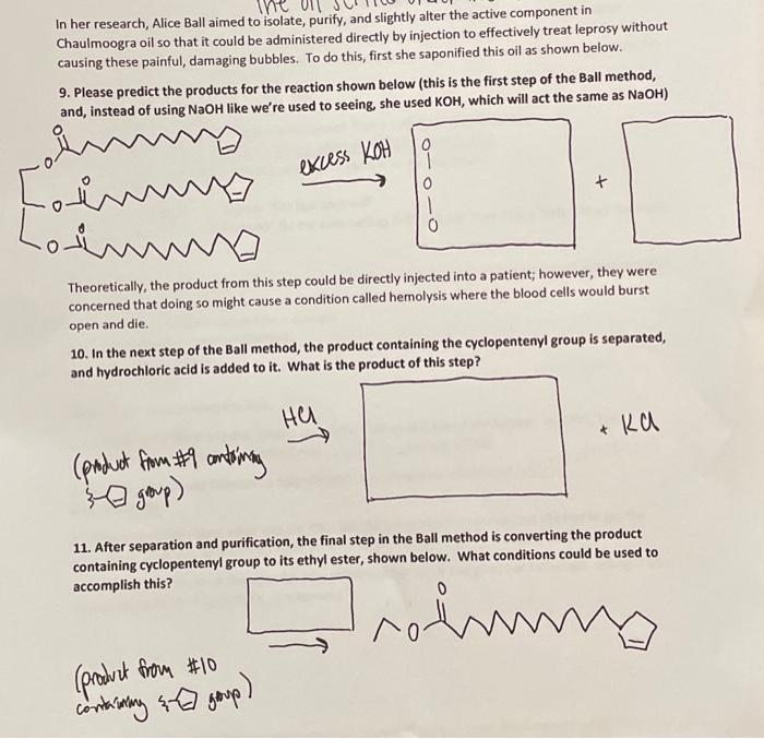 Solved We 01 In her research, Alice Ball aimed to isolate, | Chegg.com