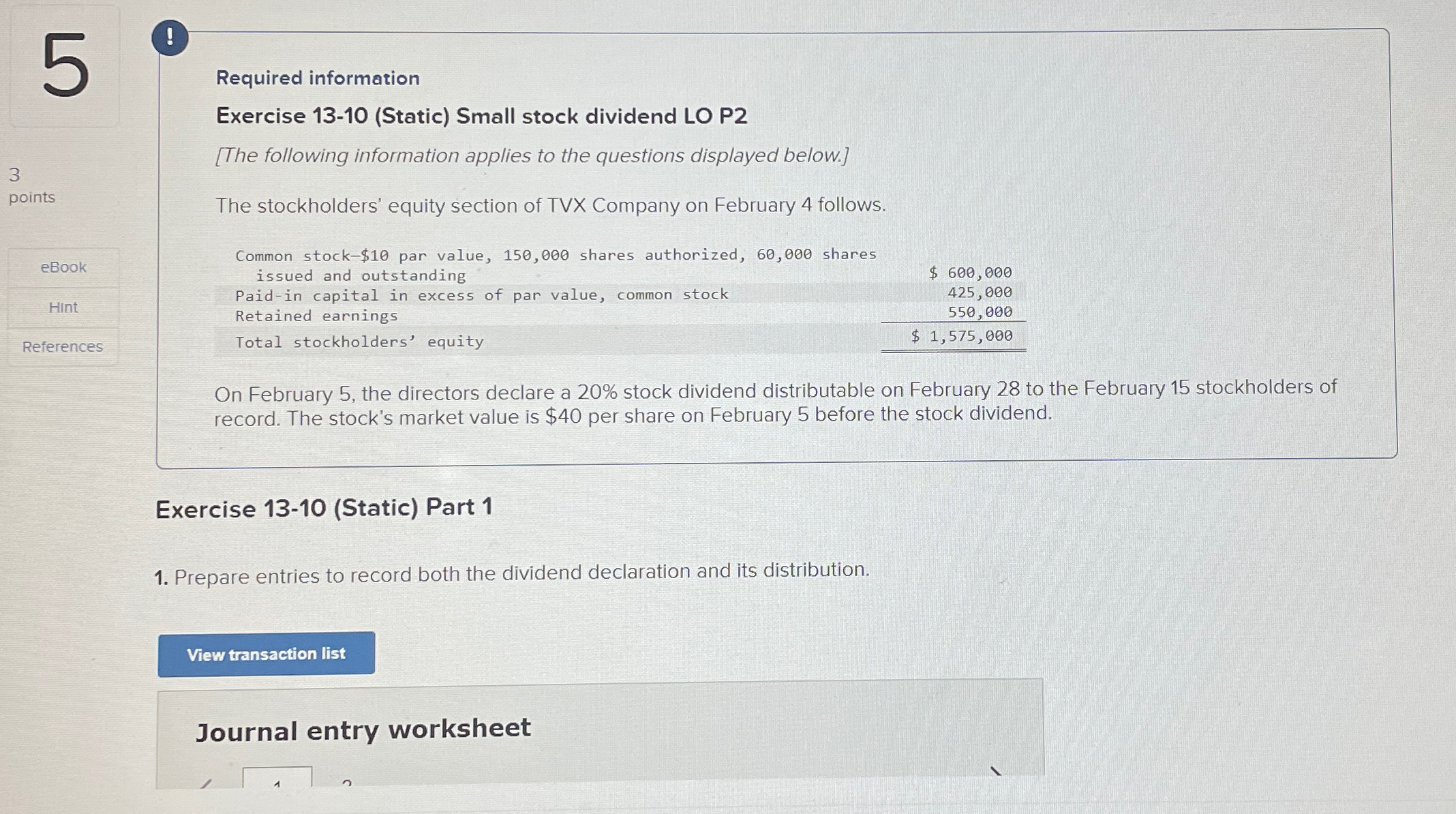 Solved !Required informationExercise 13-10 (Static) Small | Chegg.com Solved !Required informationExercise 13-10 (Static) Small | Chegg.com