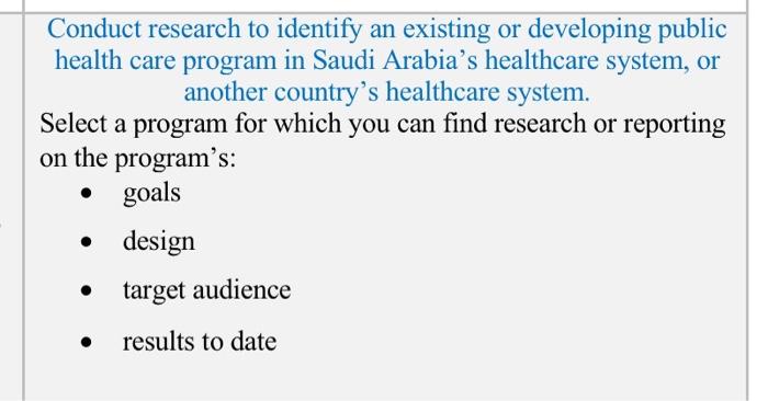 Solved Conduct research to identify an existing or | Chegg.com