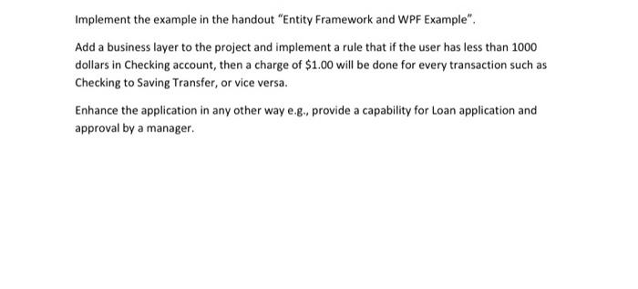 Solved How to add the buisness layer to WPF? visual studio, | Chegg.com