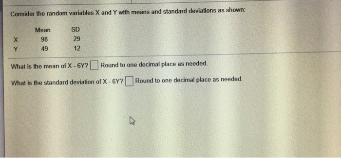 Solved Consider the random variables X and Y with means and | Chegg.com