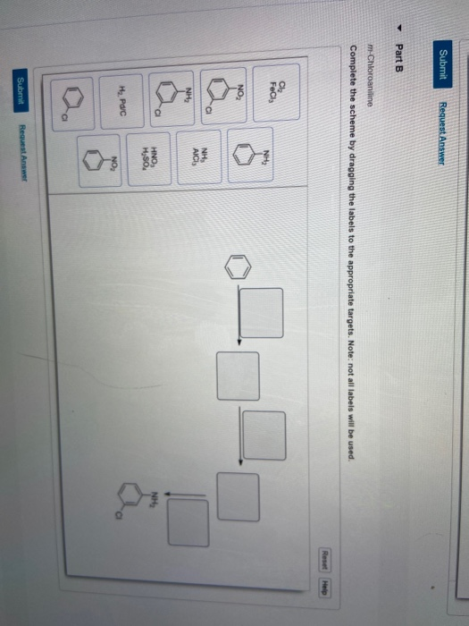 Solved - Part A p-Chloroaniline Complete the scheme by | Chegg.com