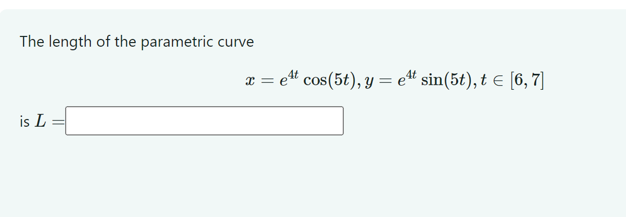 Solved The length of the parametric | Chegg.com