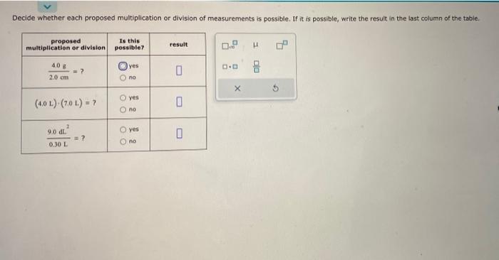 Solved Decide whether each proposed multiplication or | Chegg.com