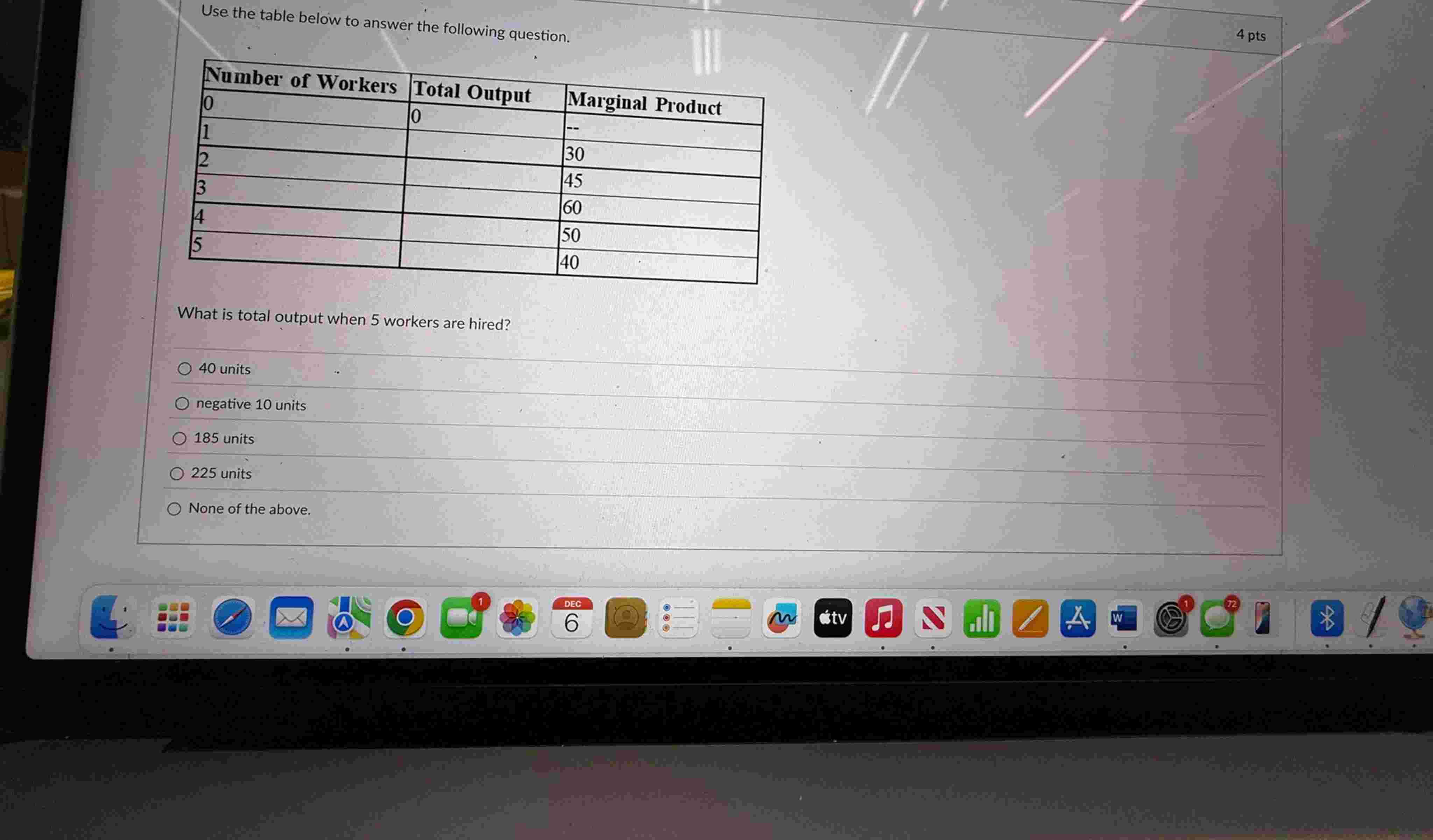 Solved Use the table below to answer the following | Chegg.com
