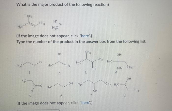 Solved What is the major product of the following reaction? | Chegg.com