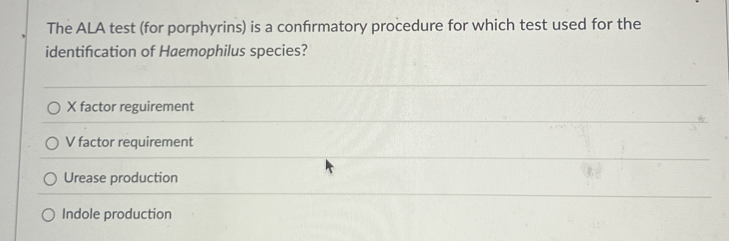 Solved The ALA test (for porphyrins) ﻿is a confirmatory | Chegg.com