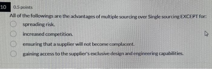 Solved All of the followings are the advantages of multiple | Chegg.com