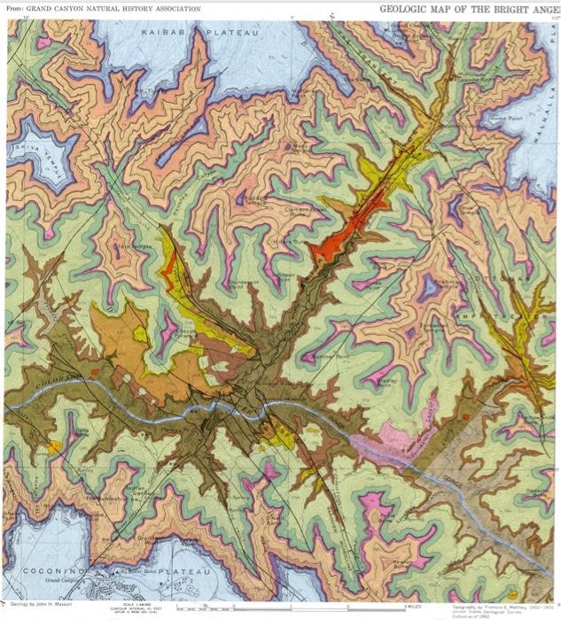 Use the Bright Angel Quadrangle geologic map to | Chegg.com