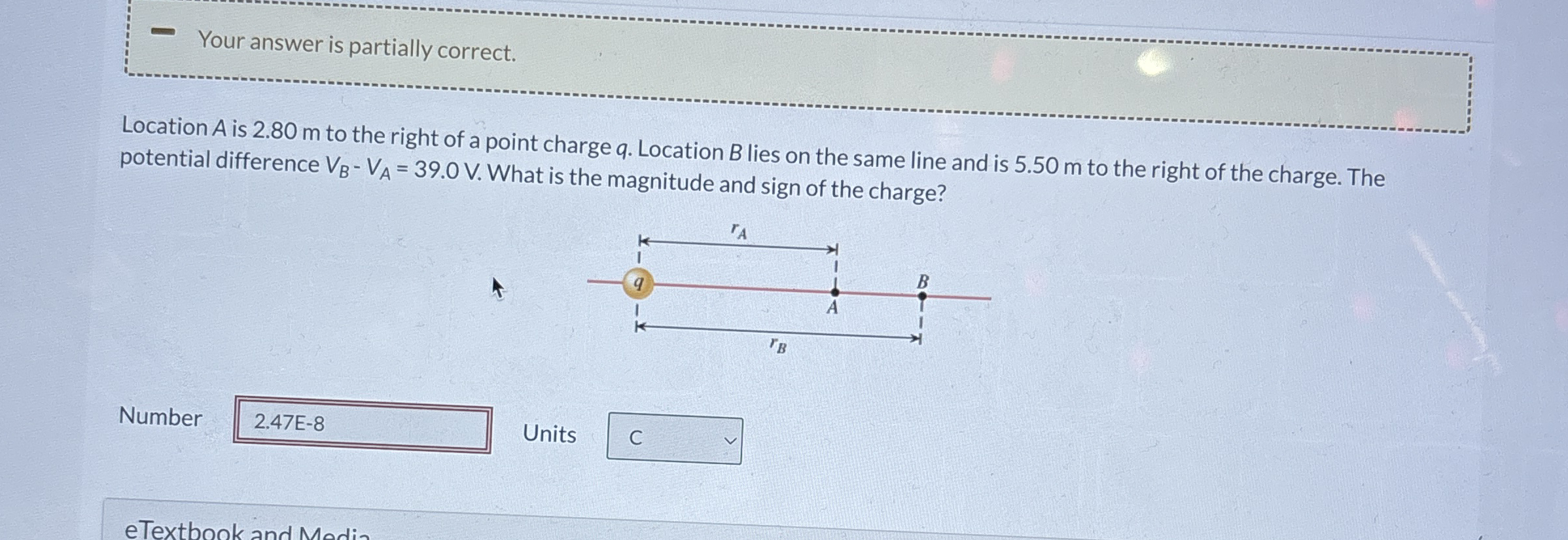 Solved Your answer is partially correct.Location A ﻿is 2.80 | Chegg.com