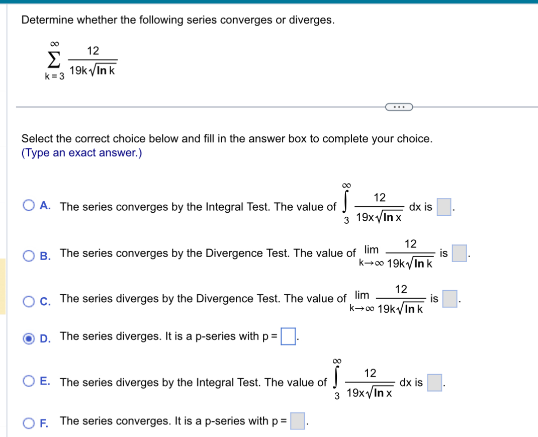 Solved Determine whether the following series converges or | Chegg.com