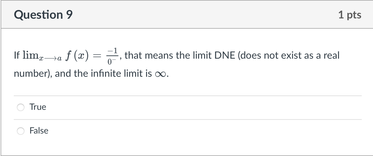Solved Question 9If limx→af(x)=-10-, ﻿that means the limit | Chegg.com