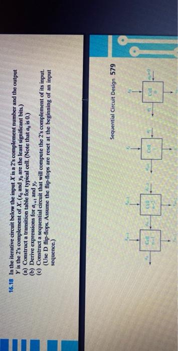 Solved 2.1 and y 16.18 In the iterative circuit below the | Chegg.com