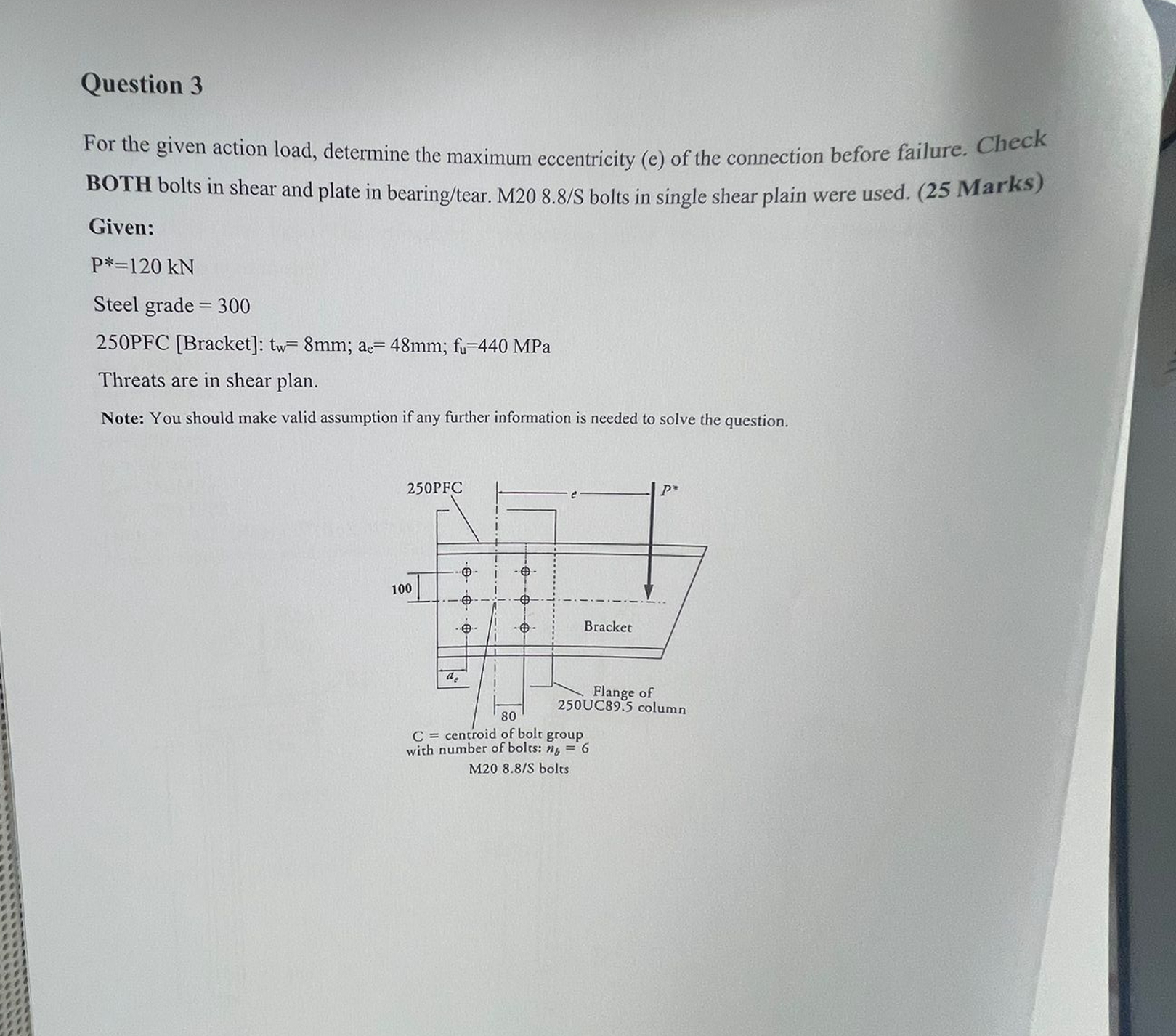 Solved Question 3For the given action load, determine the | Chegg.com