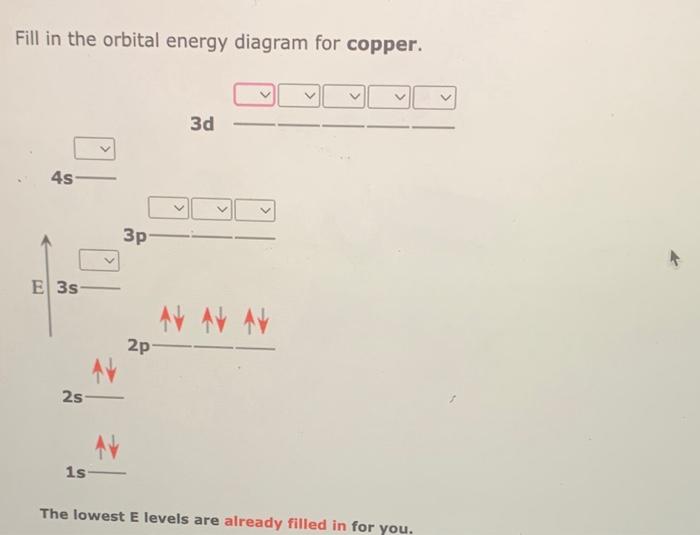 Solved Fill in the orbital energy diagram for the lithium | Chegg.com