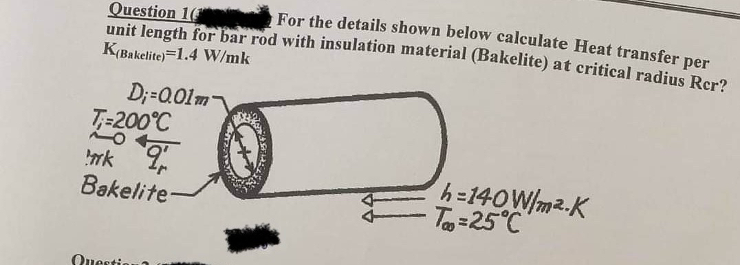 Solved Question 1(For the details shown below calculate Heat | Chegg.com