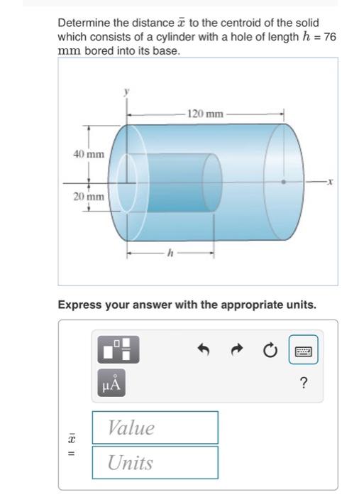 Solved Determine the distance xˉ to the centroid of the | Chegg.com