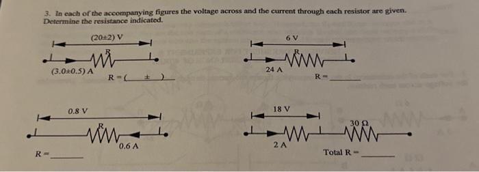 Solved 3. In each of the accompanying figures the voltage | Chegg.com