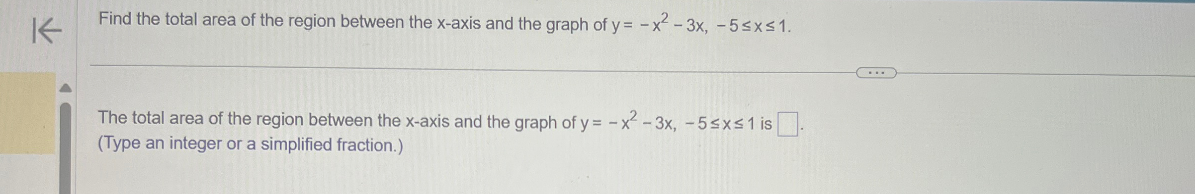 Solved Find the total area of the region between the x-axis | Chegg.com