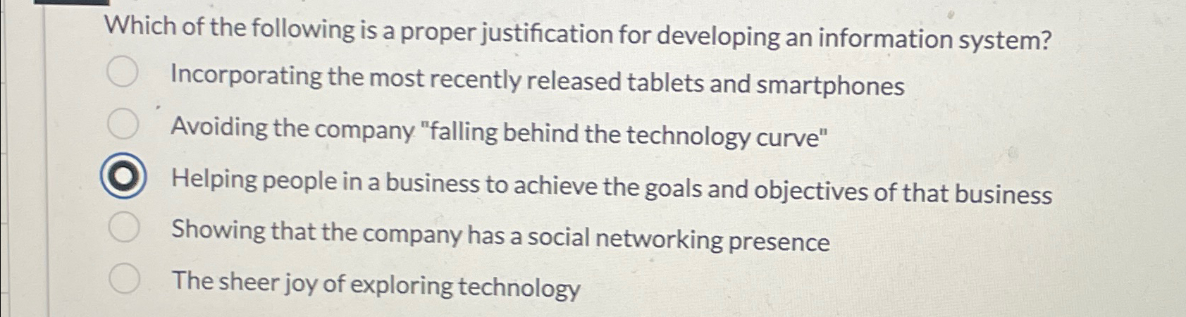 Solved Which of the following is a proper justification for | Chegg.com