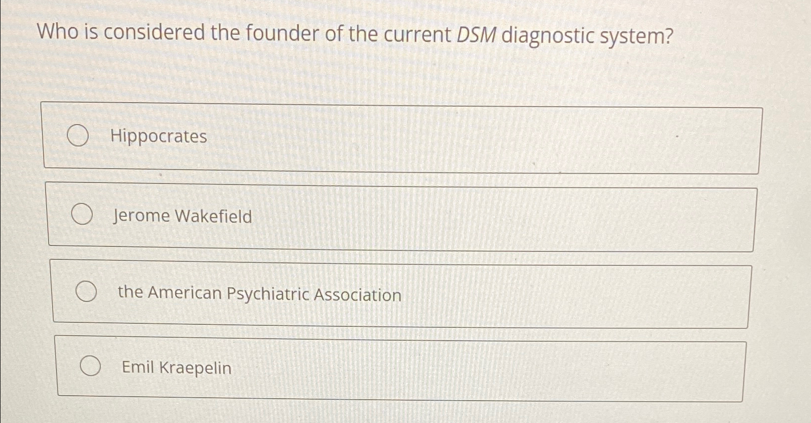 Solved Who is considered the founder of the current DSM | Chegg.com