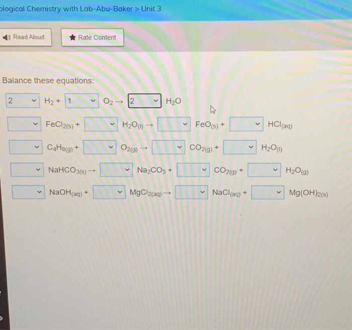 Solved plogical Chemistry with Lab-Abu-Baker > Unit 3 Read | Chegg.com