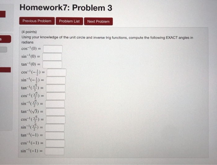 Solved Homework7: Problem 3 Previous Problem Problem List | Chegg.com Solved Homework7: Problem 3 Previous Problem Problem List | Chegg.com