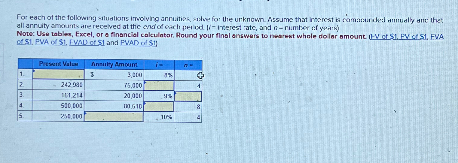 Solved For each of the following situations involving | Chegg.com
