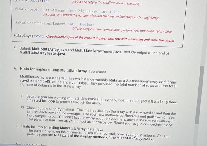 Solved CSC110AB Ch 7 Program 2: MultiStatsArray - using a 2D | Chegg.com